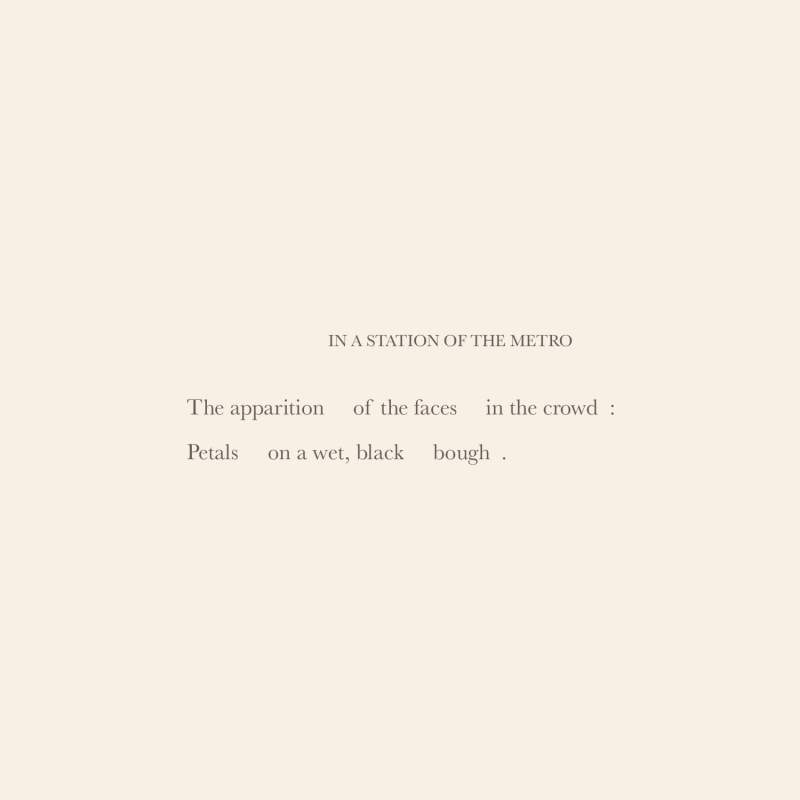 In a Station of the Metro by Ezra Pound via DailyArt mobile app