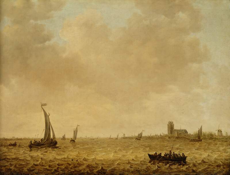 View of Dordrecht by Jan van Goyen via DailyArt mobile app