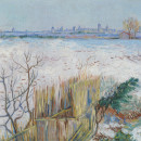 Landschaft im Schnee mit Arles im Hintergrund by Vincent van Gogh via ...