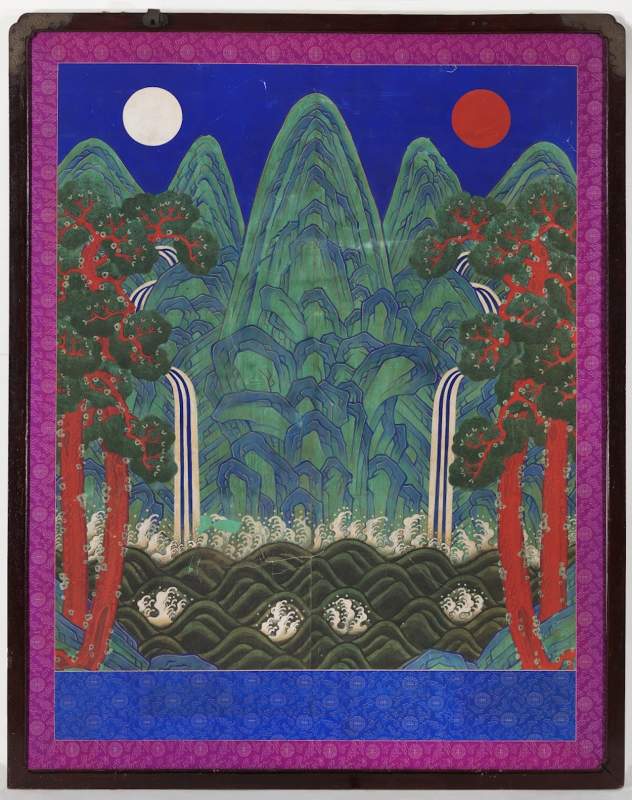 Pintura del sol, la luna y cinco picos by Artista anónimo via DailyArt ...