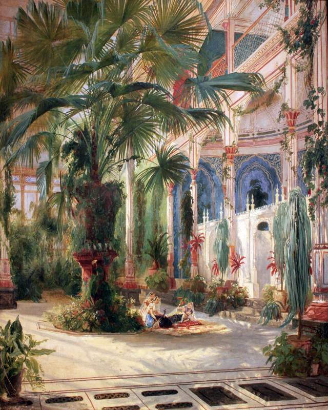 The Interior of the Palm House by Carl Blechen via DailyArt mobile app