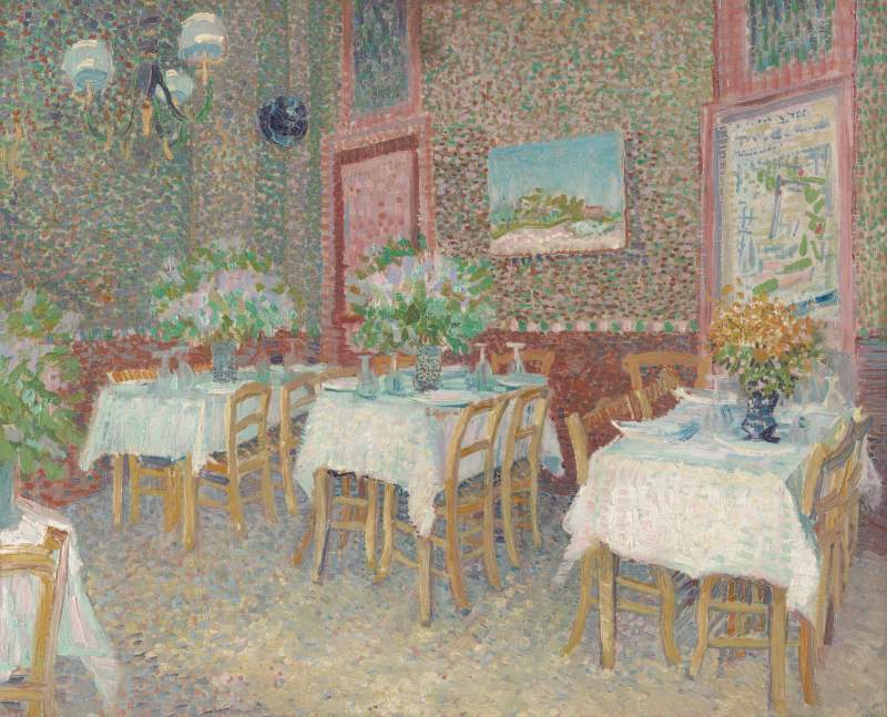 Interior de un restaurante by Vincent van Gogh via DailyArt mobile app