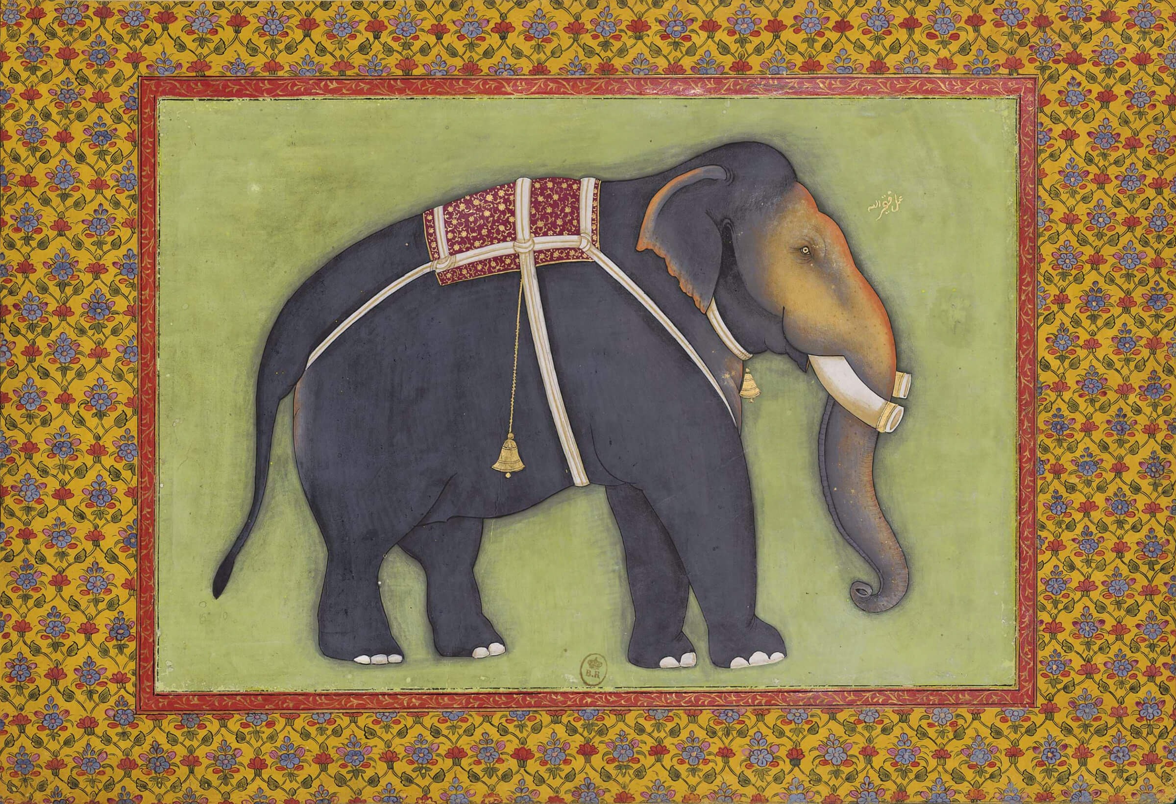 A Prince in Persian Costume Pouring Wine by Muhammad Faqirullah Khan ...