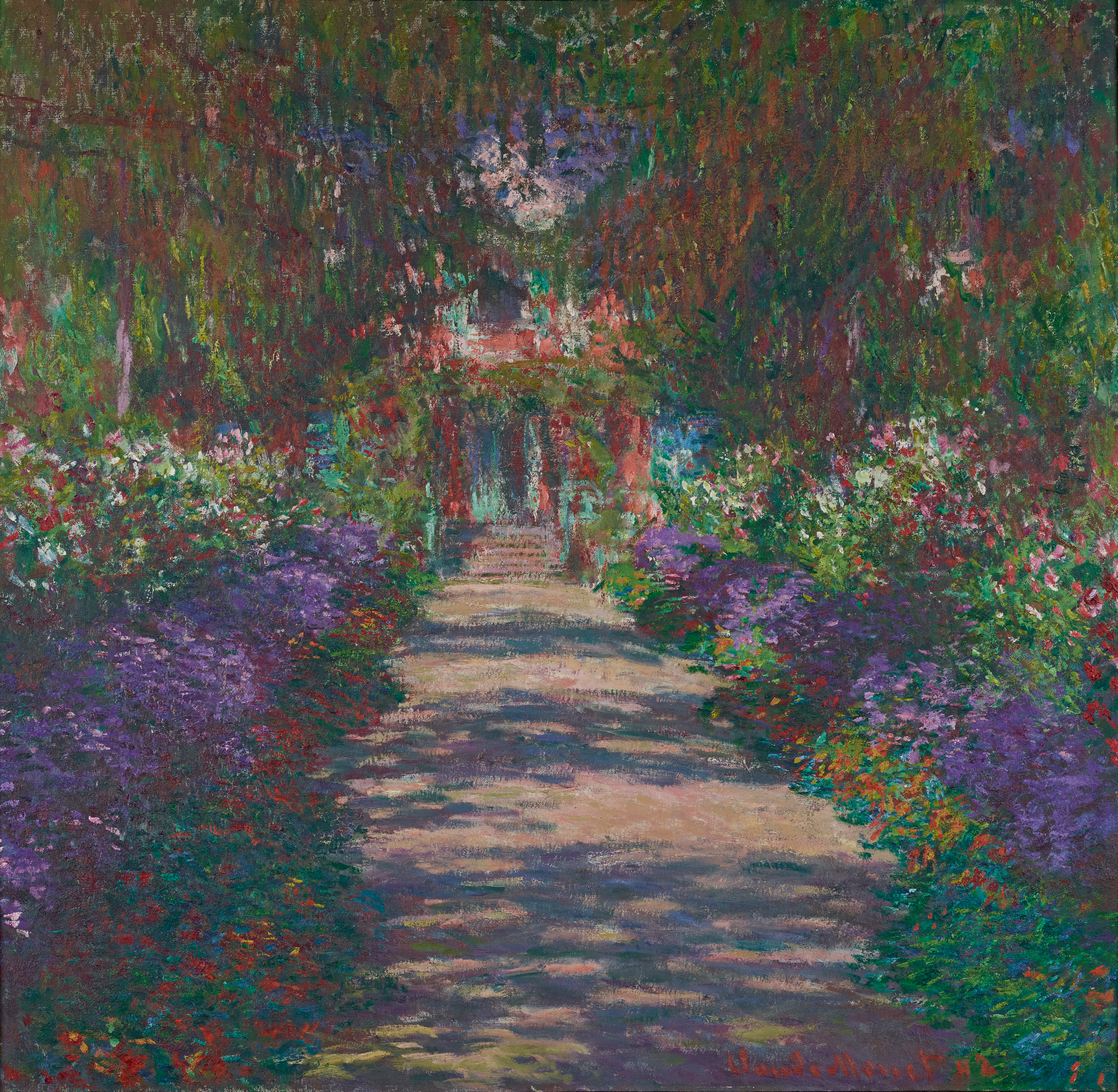 An Avenue in Monet’s Garden at Giverny by Claude Monet via DailyArt ...