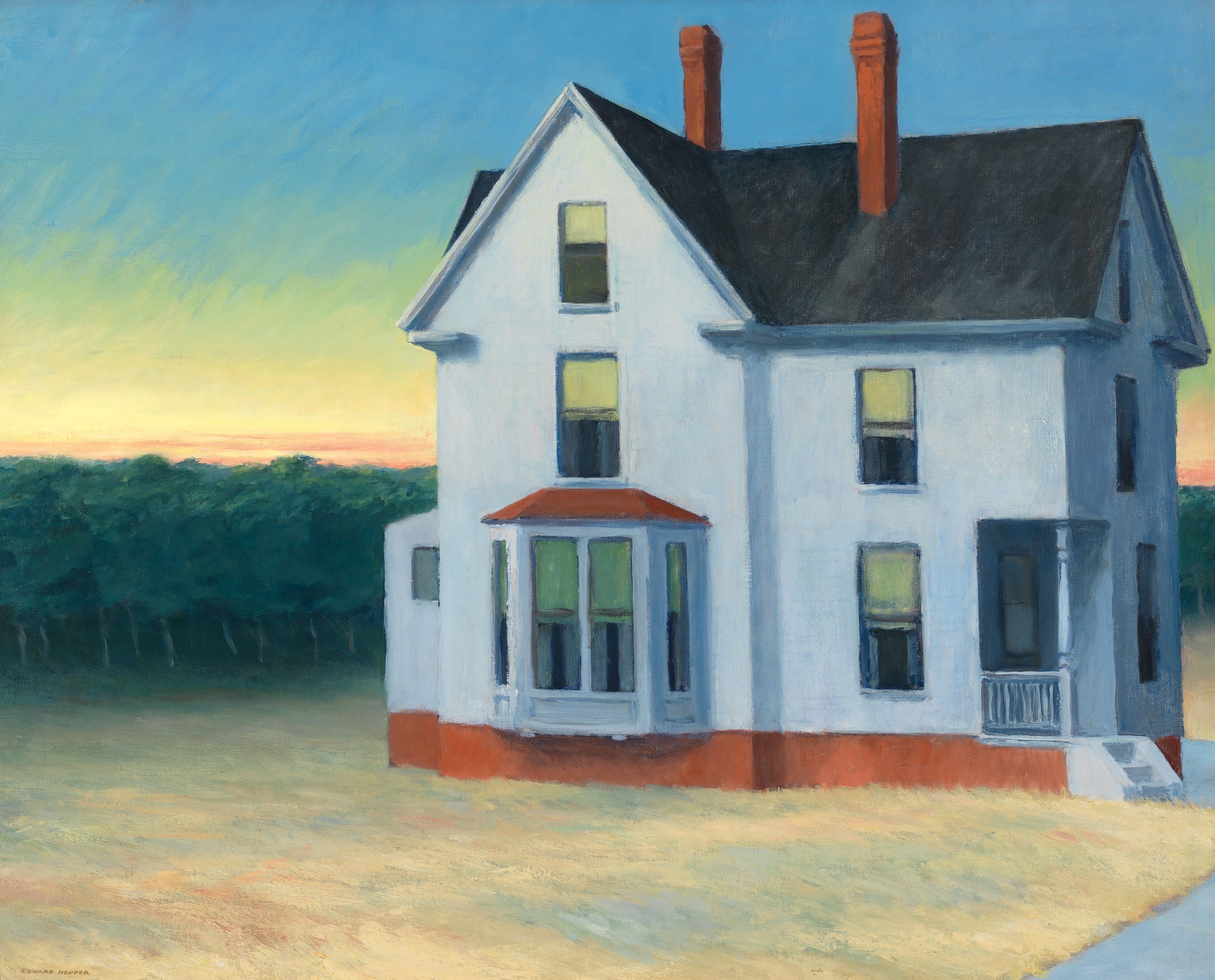 Pôr do sol em Cape Cod by Edward Hopper via DailyArt mobile app